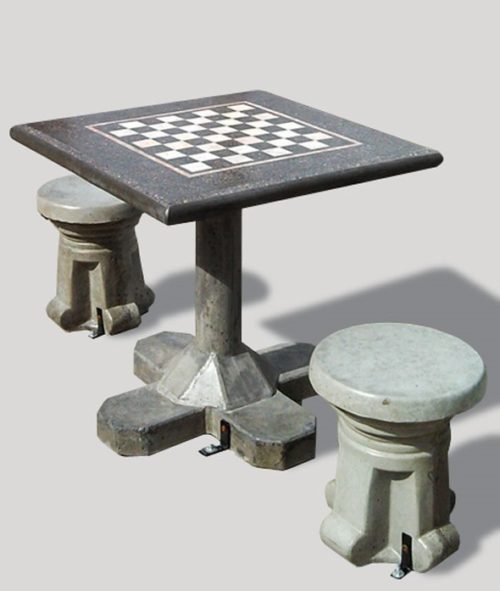 Concrete Chess Tables - Concrete Tables