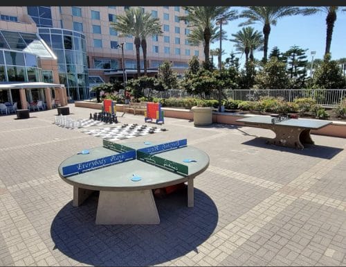 Round Ping Pong Table - 4 Way Ping Pong